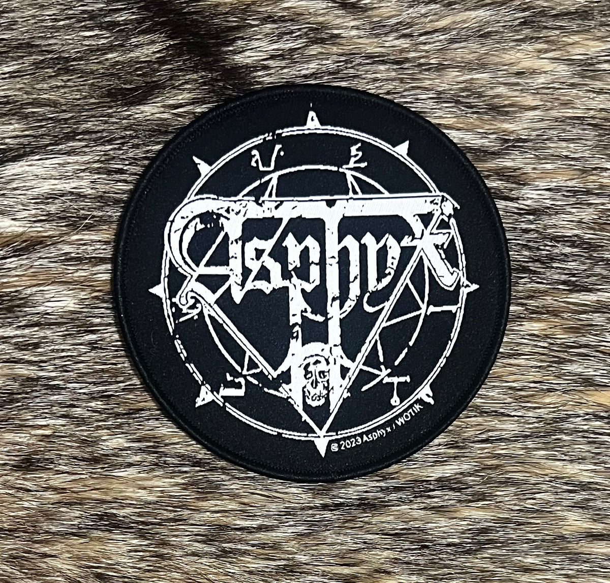 Asphyx - Circular Logo Patch – Mercian Storm Mailorder