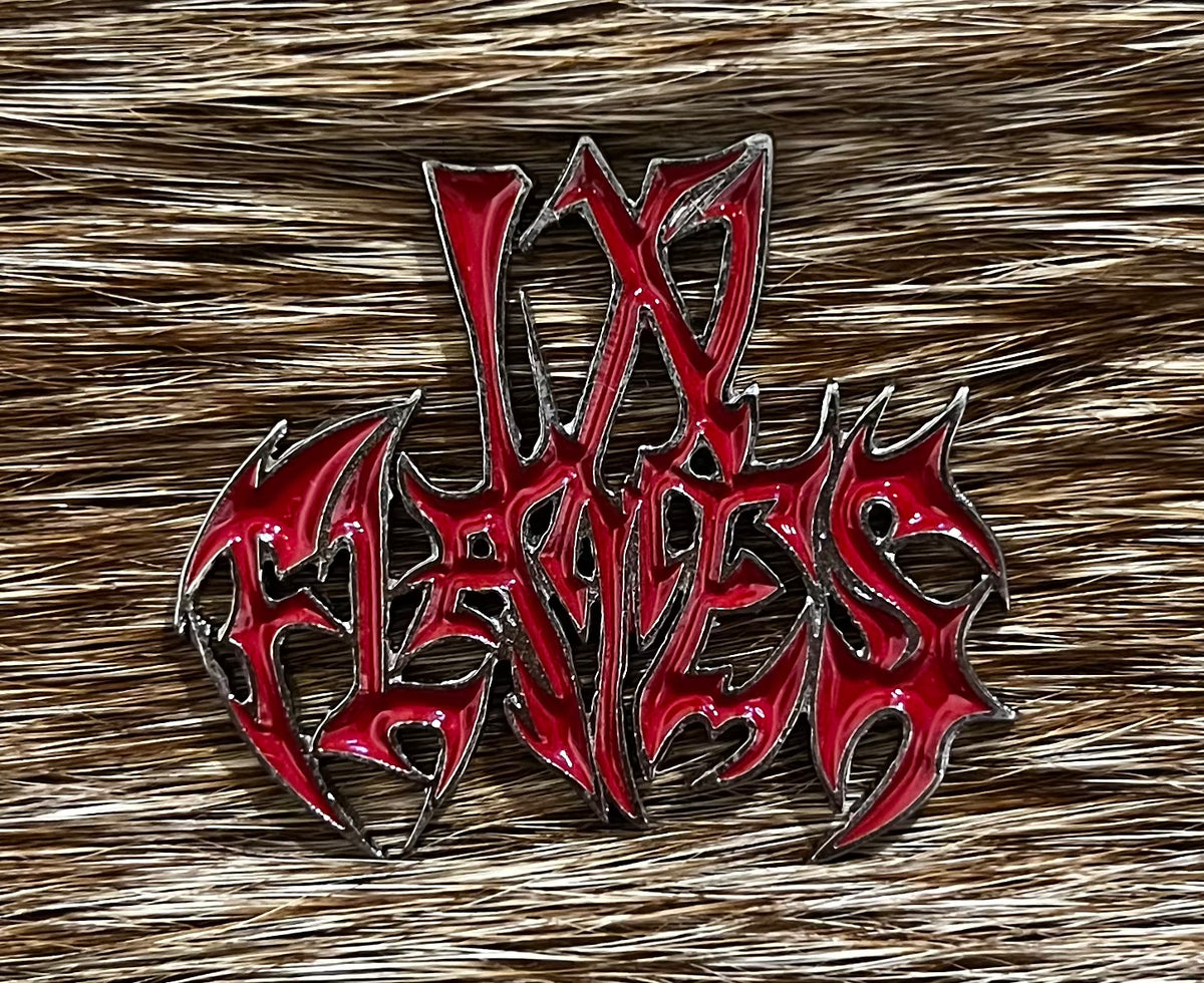 In Flames - Jester Race Logo Pin – Mercian Storm Mailorder